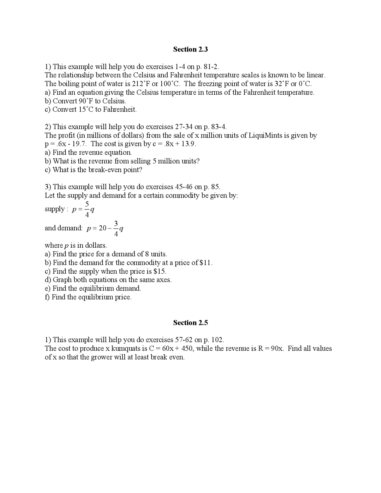Finite Mathematics Lecture Notes Mgf 1106 Docsity