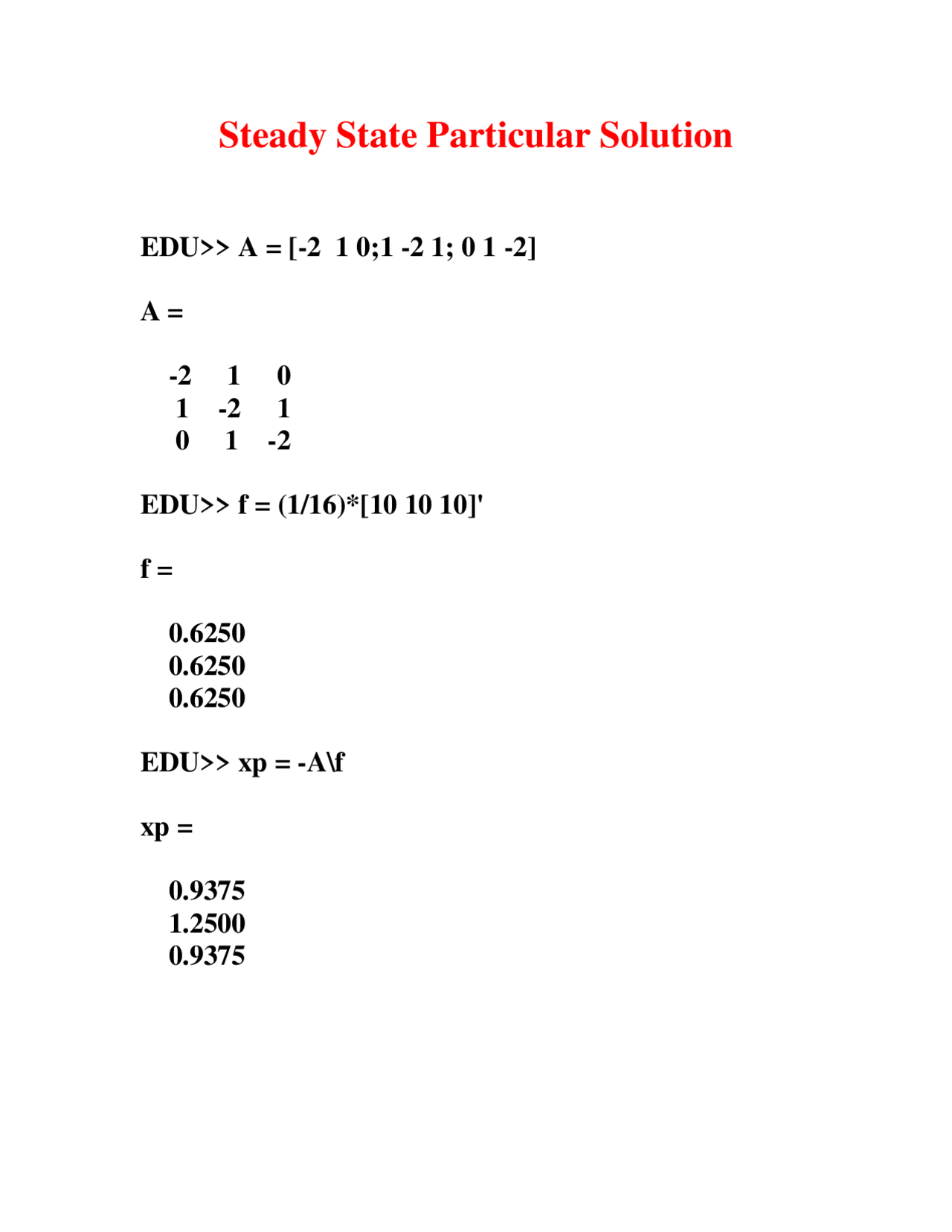 Steady State Particular Solution Assignment Ma 341 Docsity