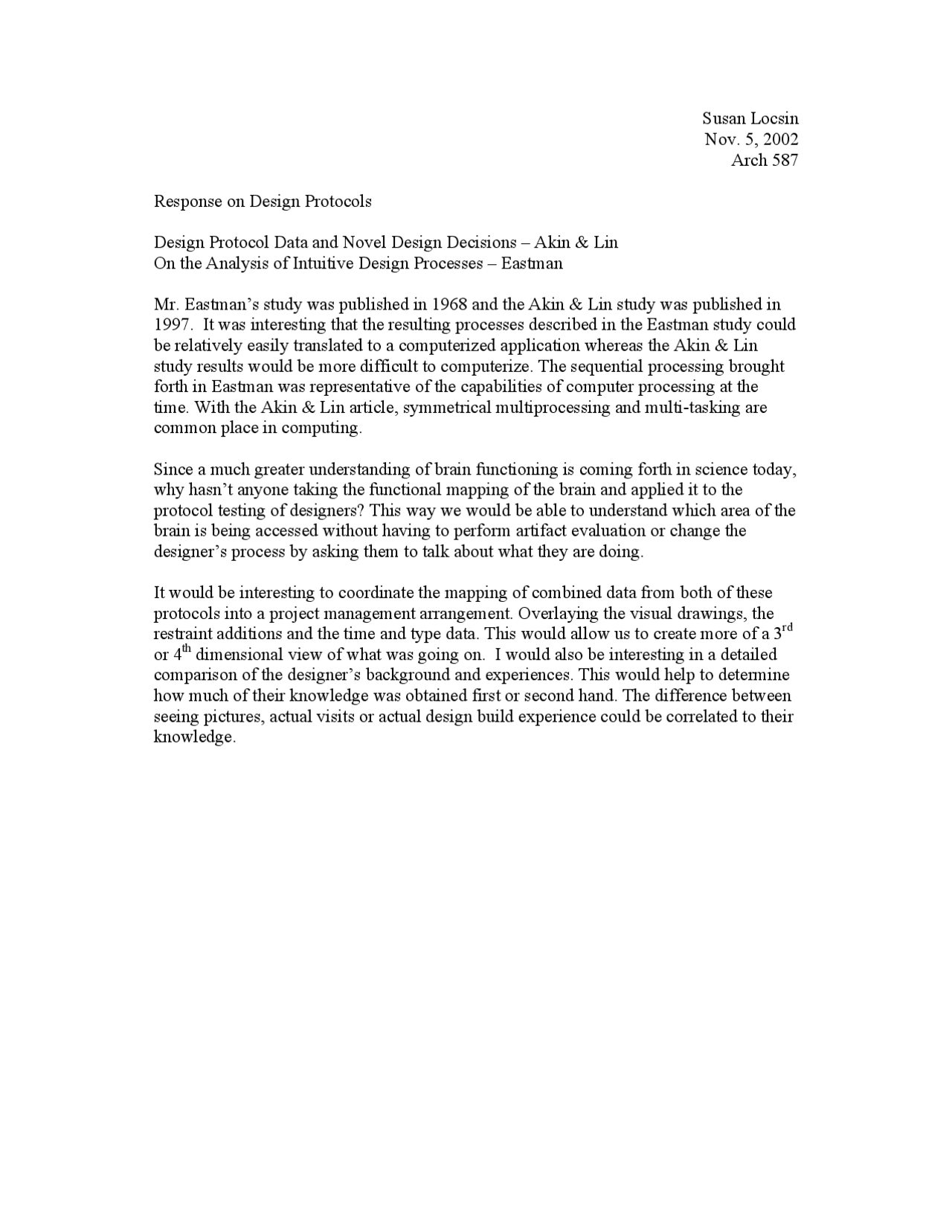 Homework For Design Computing Theory Arch 587 Docsity