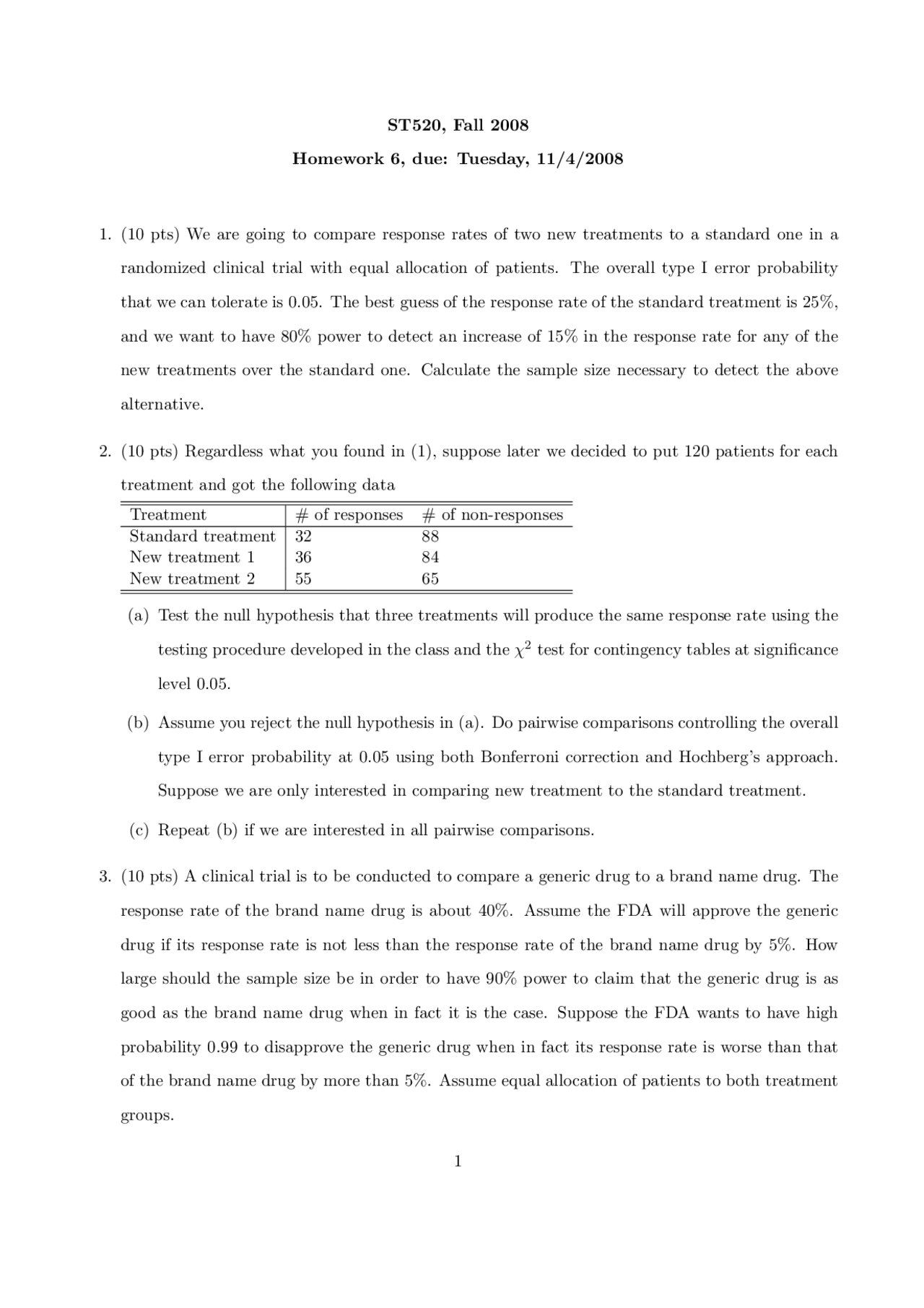 Homework 6 Statistical Principles Of Clinical Trials And Epidemiology