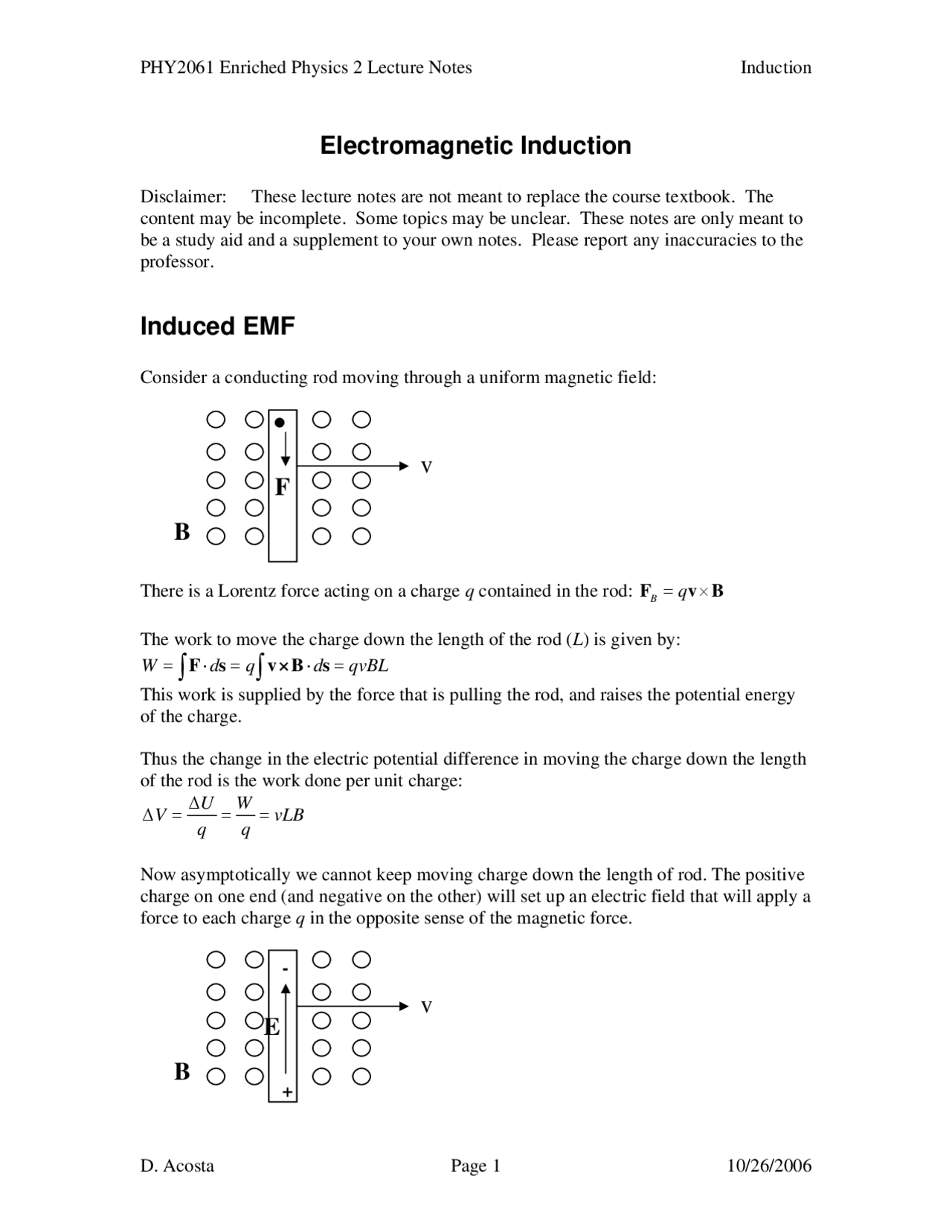 Faraday 's Law of Induction and Jumping Rings Demonstration | PHY 2061 ...