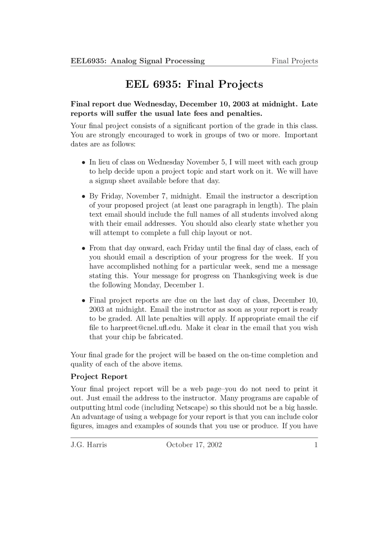 Final Projects Topics For Robust Control System Eel 6935 Docsity