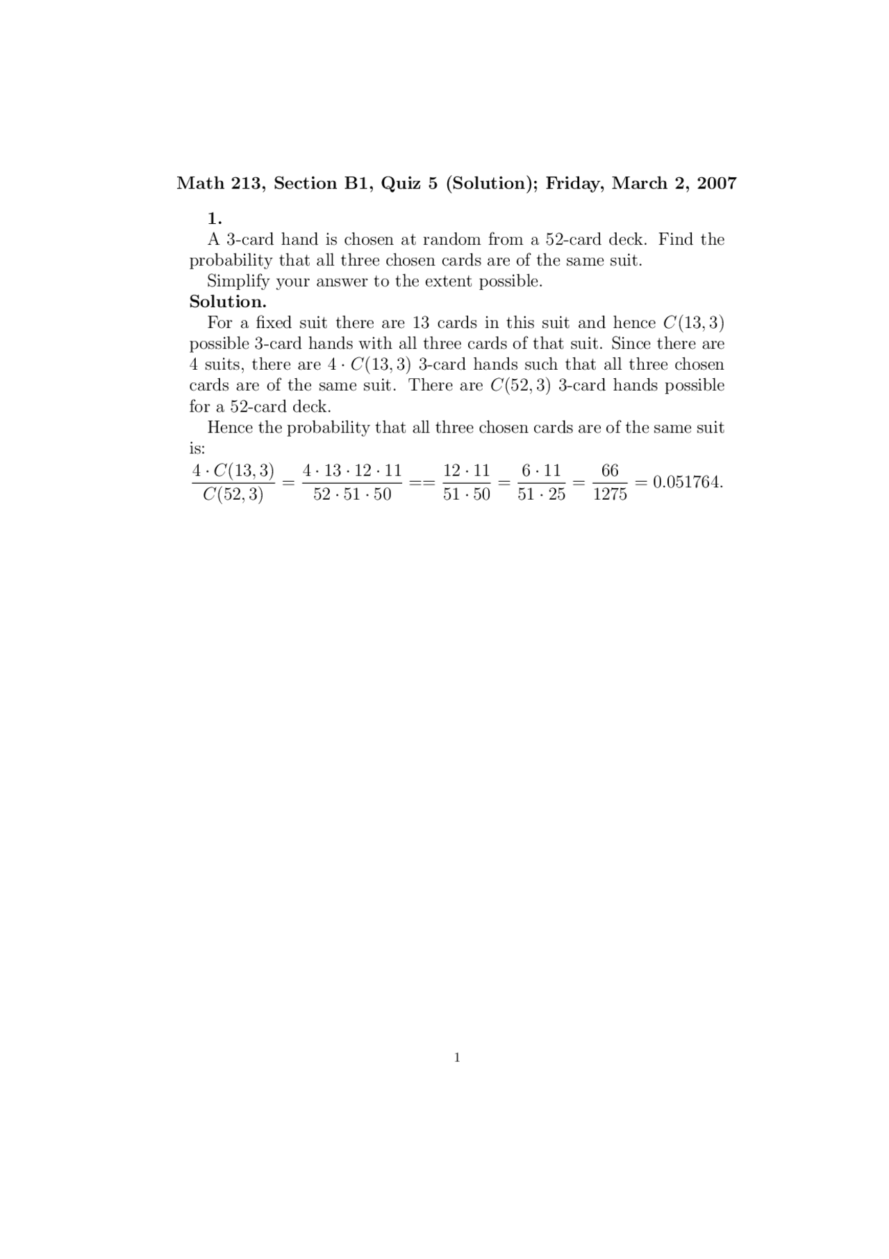 Quiz 5 Solutions For Basic Discrete Mathematics Math 213 Docsity