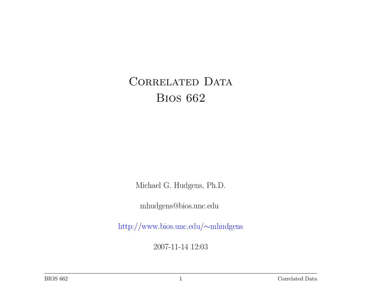 Continuous Response Model Lecture Slides Bios 662 Docsity