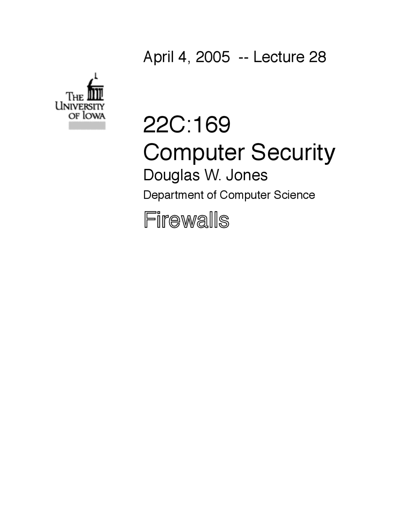 What Is An Internet Computer Security Lecture Notes 22c 169 Docsity