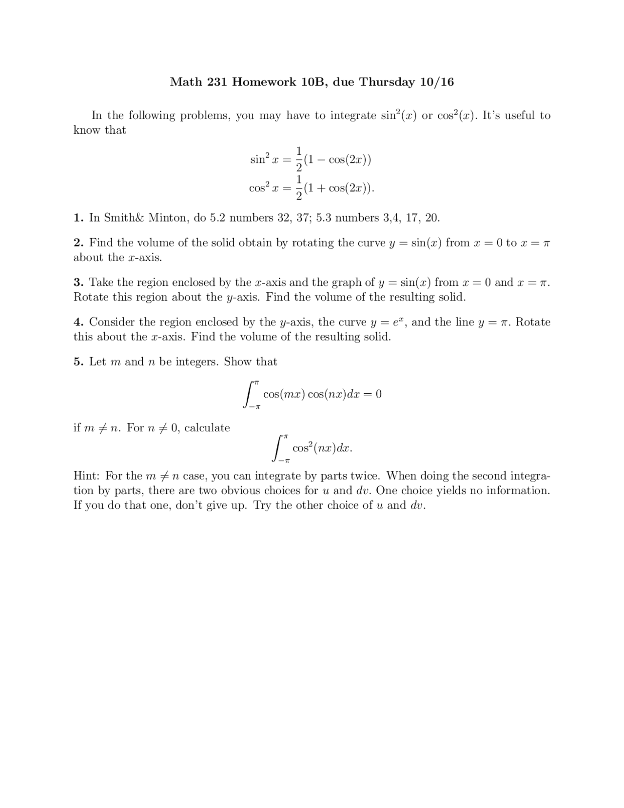 5 Solved Questions To Calculate The Integers Assignment 10 Math 231