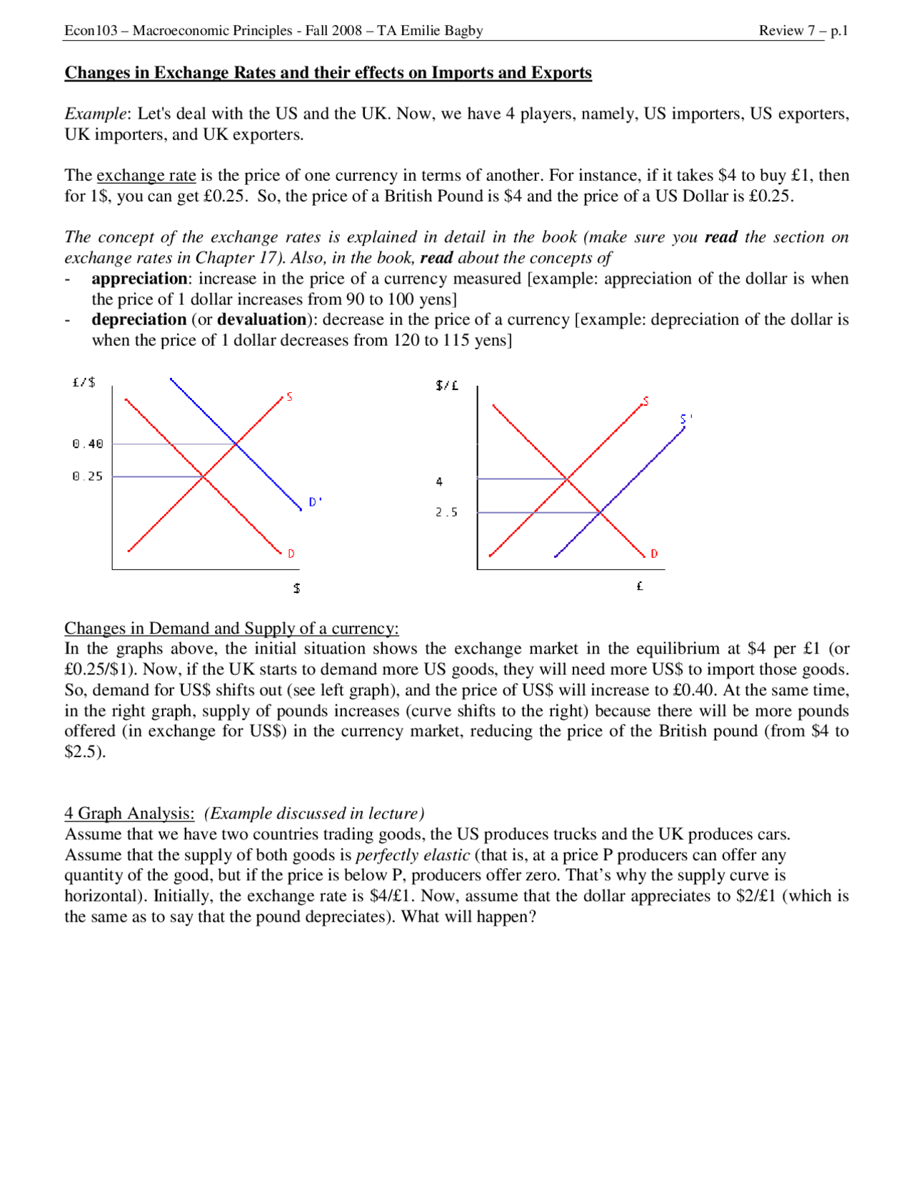 Macroeconomic Principles: Exchange Rate Changes and Import-Export ...