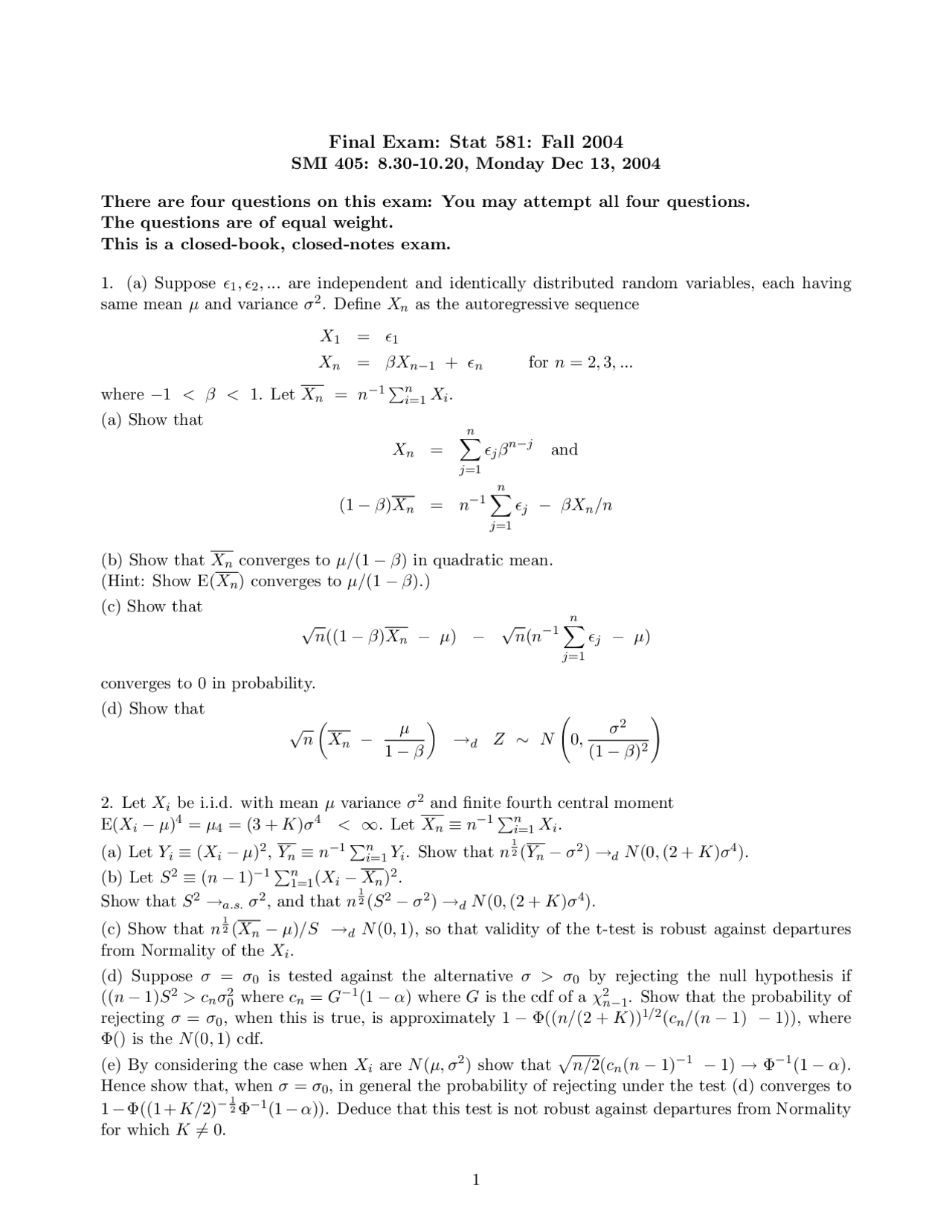 4 Questions On Advanced Therapy Stat Inference Final Exam Stat 581