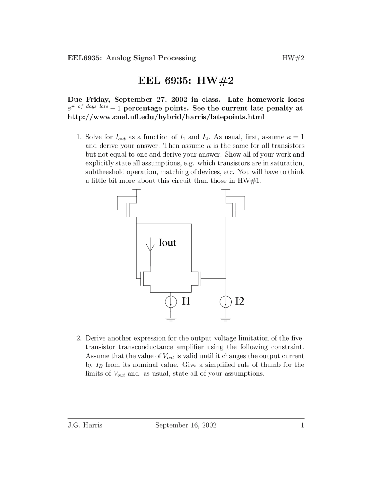 Problem Set 2 Robust Control System Eel 6935 Docsity