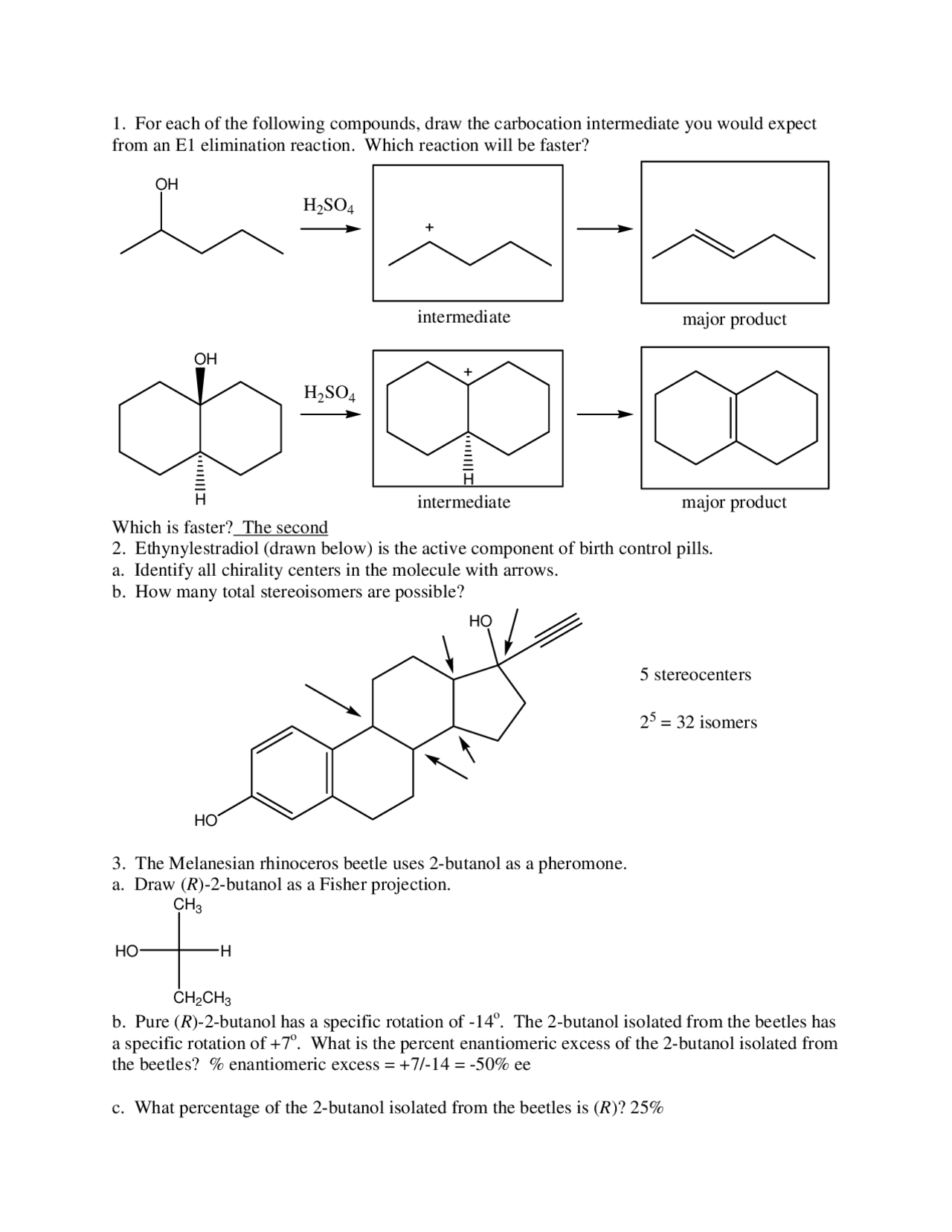 E1 Elimination Reaction - Organic Chemistry | CHEM 237 - Docsity E1 Elimination Reaction - Organic Chemistry | CHEM 237 - Docsity