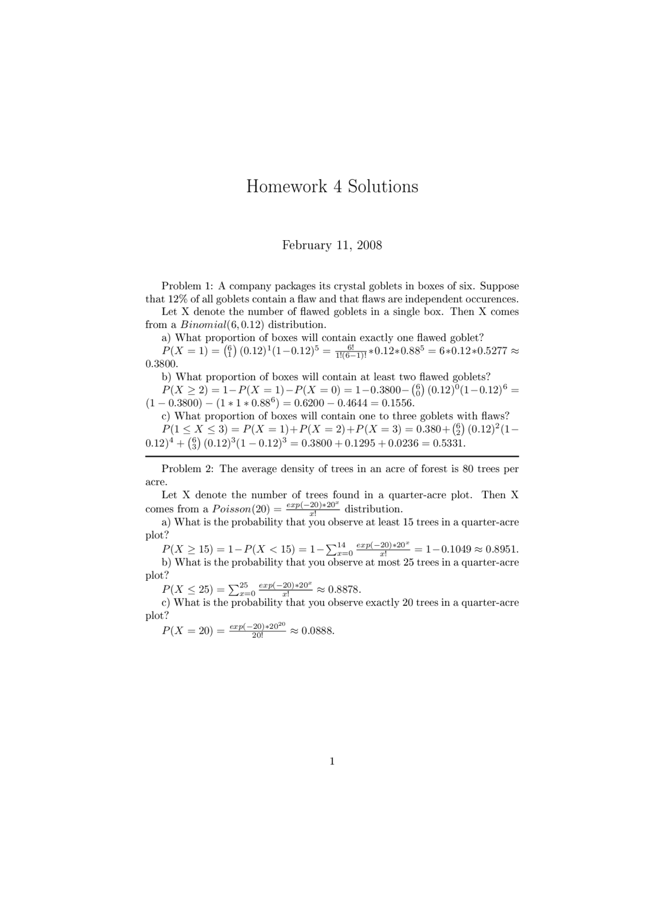 Homework 4 Solutions Introduction To Statistics For Engineers St