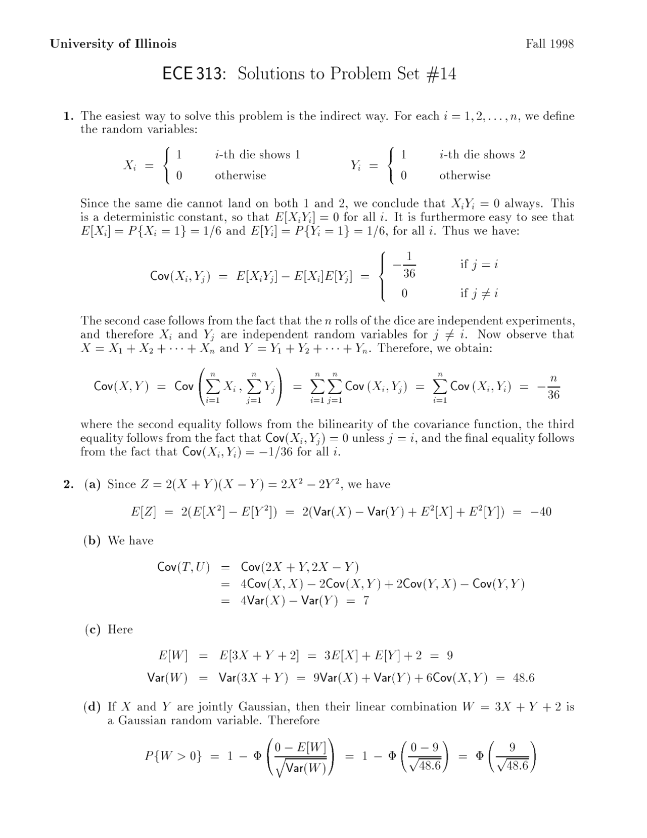 6 Solved Problems On Linear Transformations Assignment 14 Ece 313