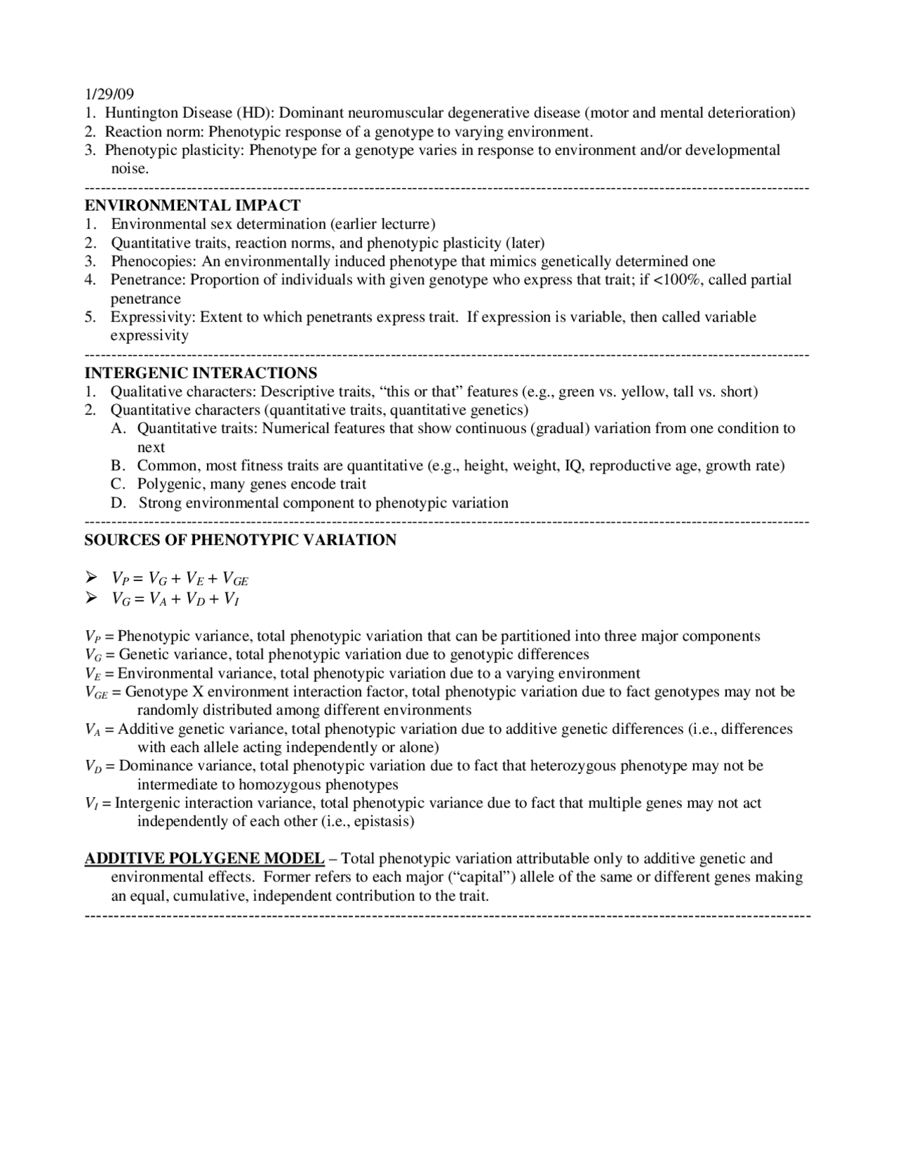 Environmental Impact Lecture Notes Pcb 3063 Docsity