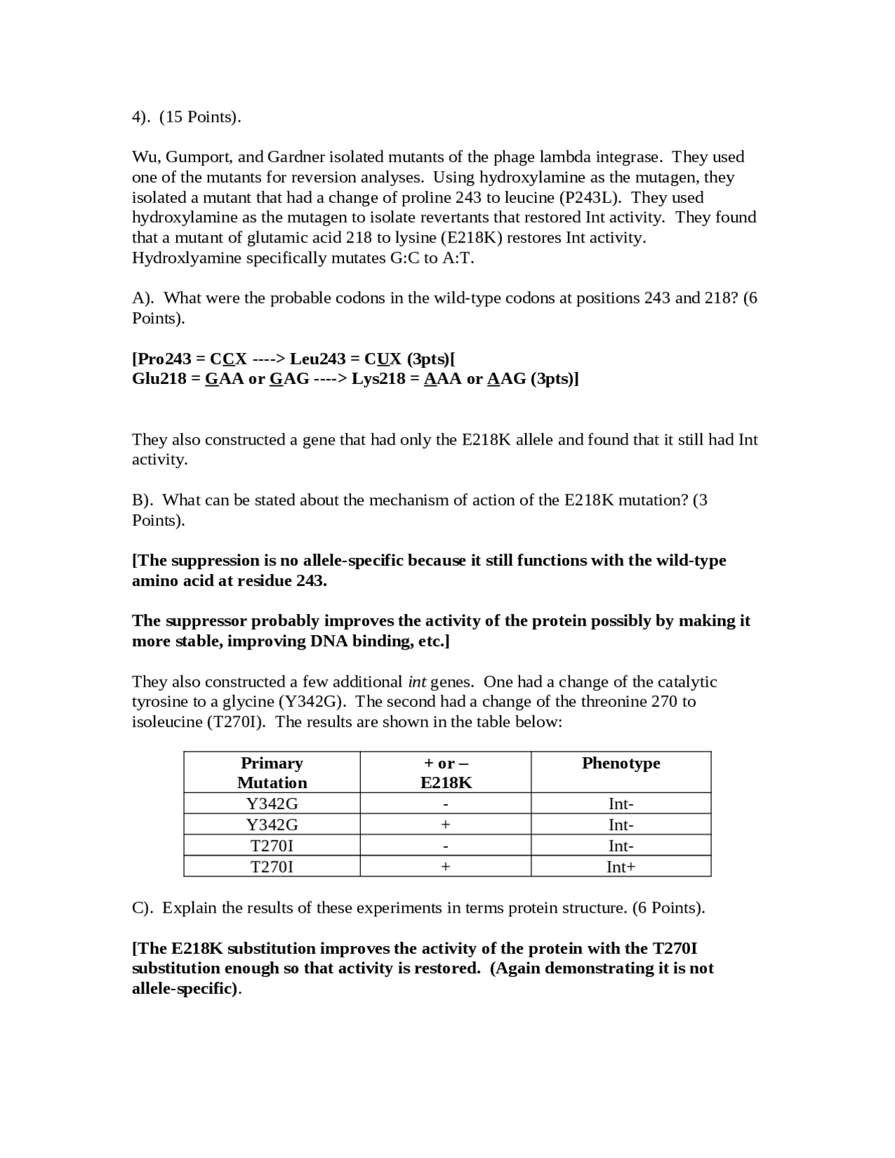Solved Question On Microbial Genetics Exam 1 Mcb 421 Docsity