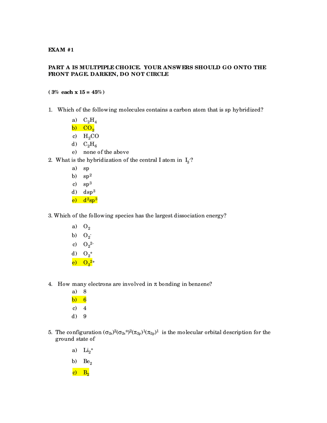 Exam 1 Solved Multiple Choice Questions - General Chemistry | CHEM 162 ...