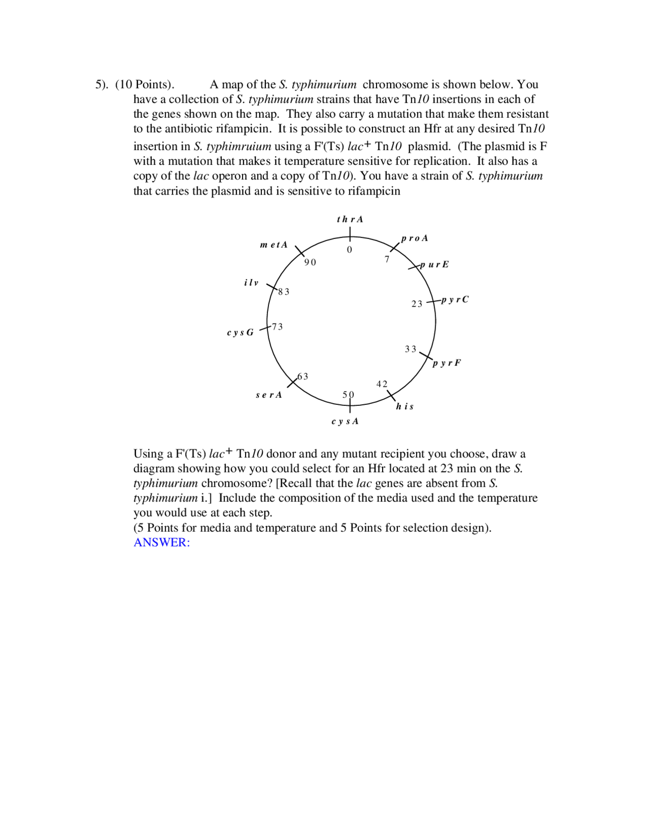 Sample Question For Microbial Genetics With Resolution Mcb 421 Docsity
