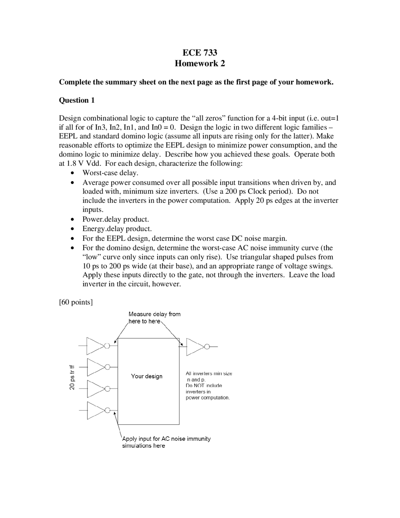 Homework 2 For Digital Electronics Ece 733 Docsity