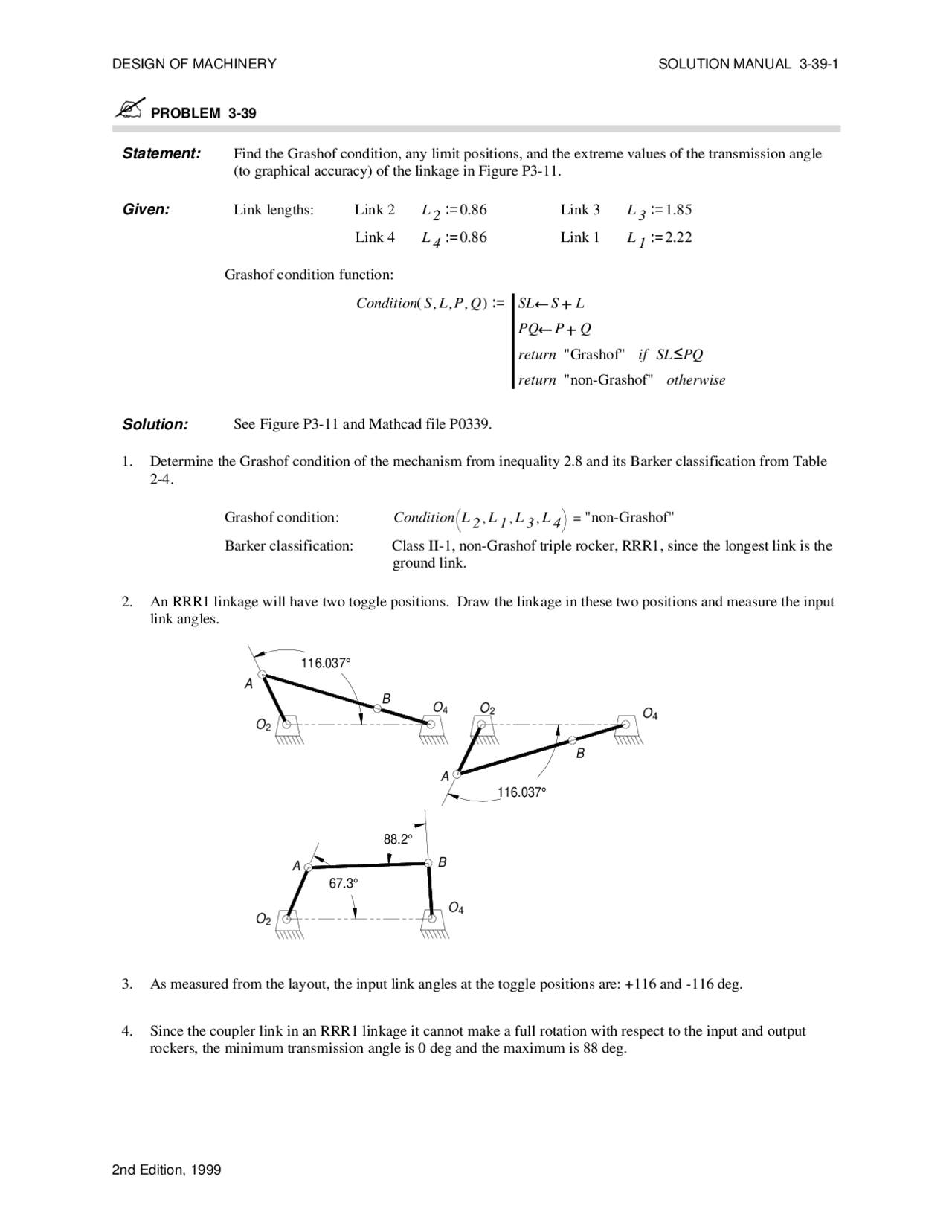 4 Questions With Solution Of Dynamics Of Machines Notes Mech 324
