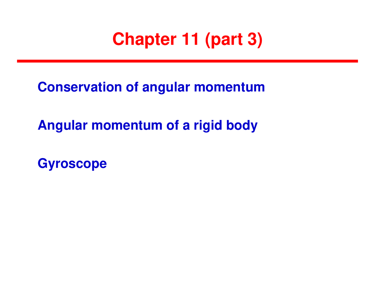Conservation Of Angular Momentum Gyroscope Lecture Slides Phy 2048