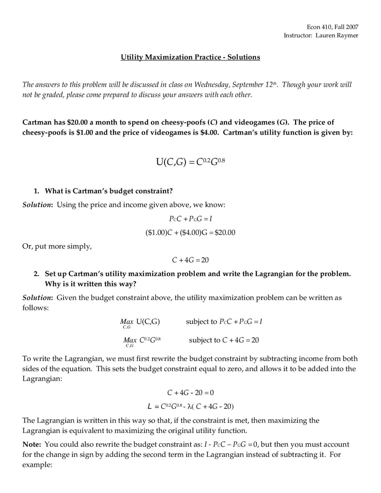 5 Solved Problems On Price And Distribution Assignment Econ 410