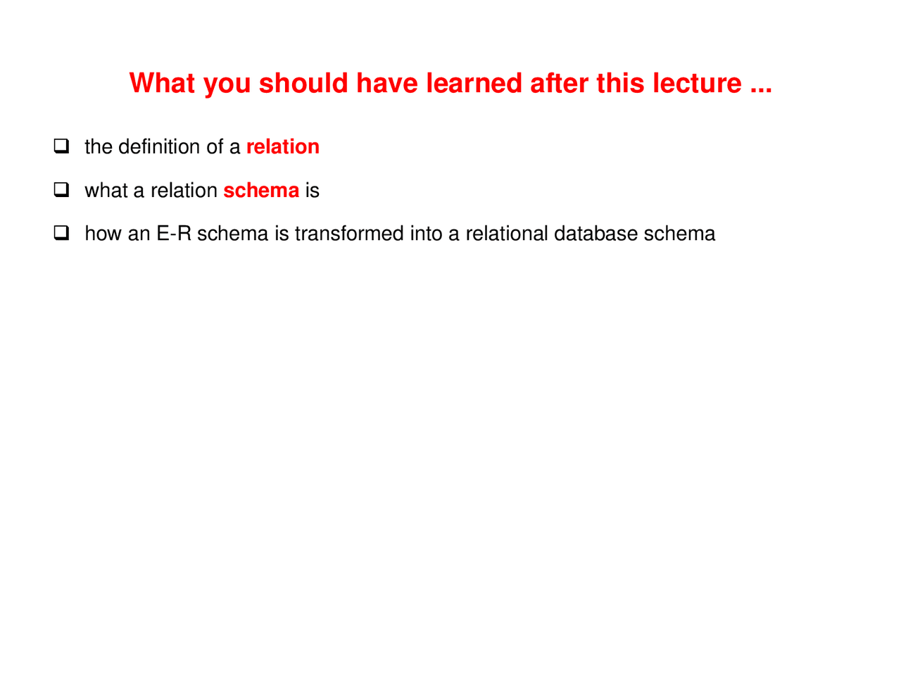 Lecture Slides On Relational Data Model Cop 5725 Docsity