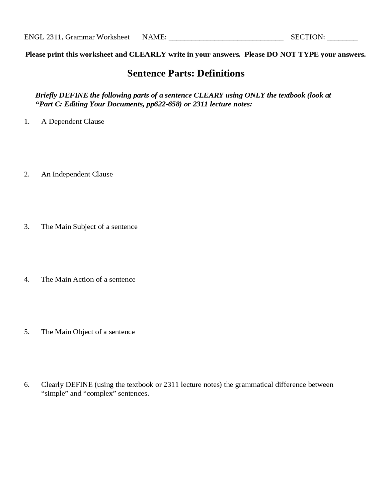 Assignment 3 for Practice Exam - Introduction to Technical Writing ...