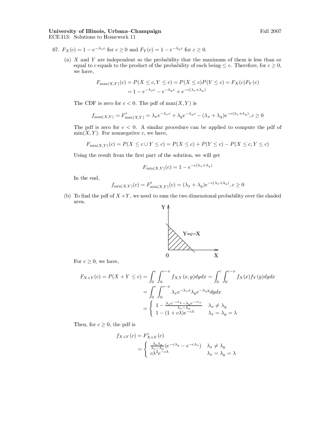 Solutions to Homework 11 - Probability with Engineering Application ...
