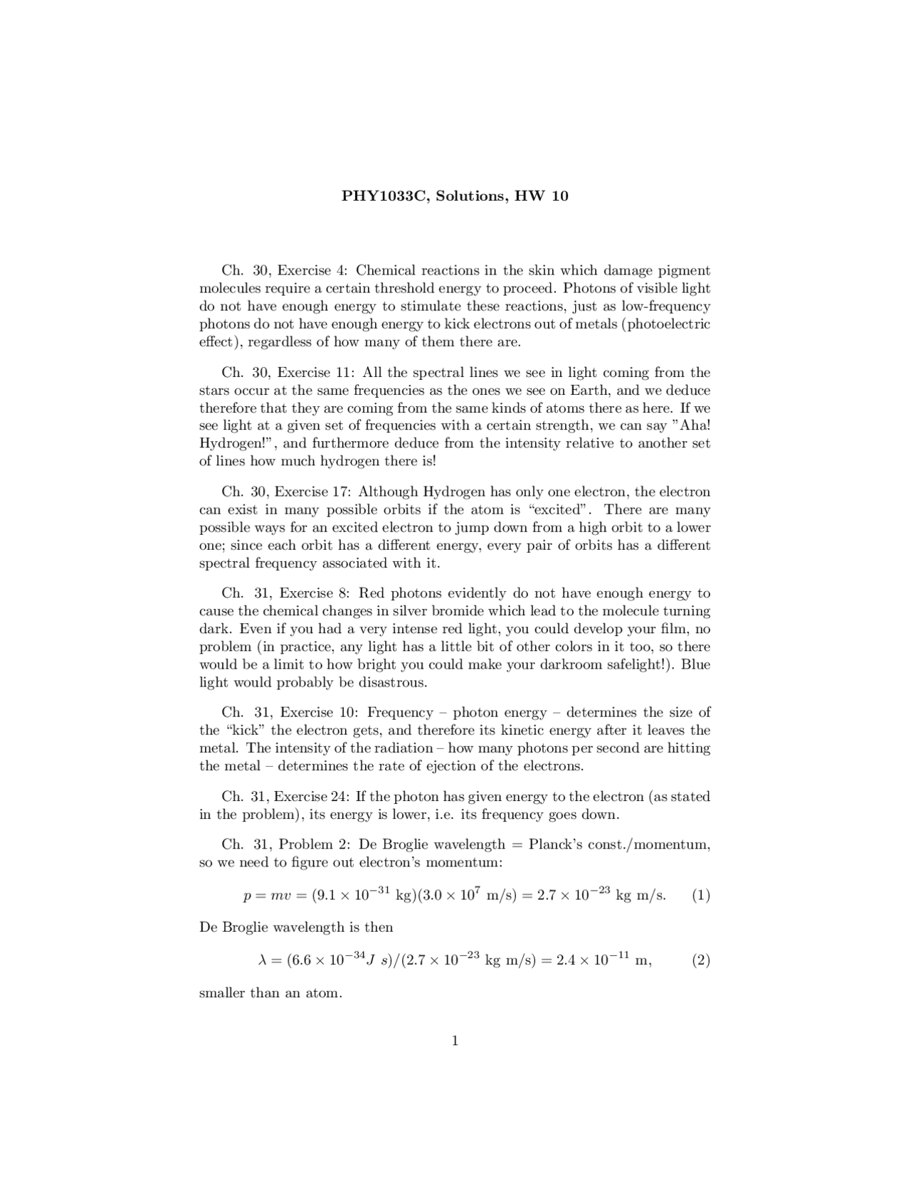Homework 6 With Solutions Discovering Physics Phy 1033 Docsity