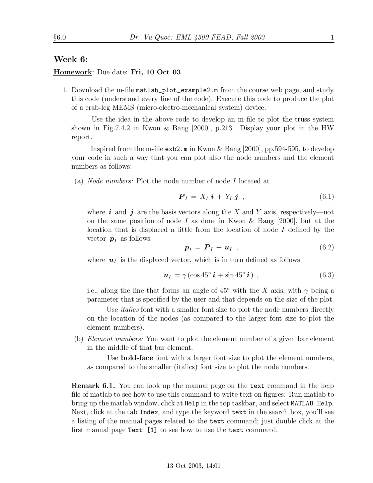 Finite Element Analysis And Design Homework Solutions Eml 4500