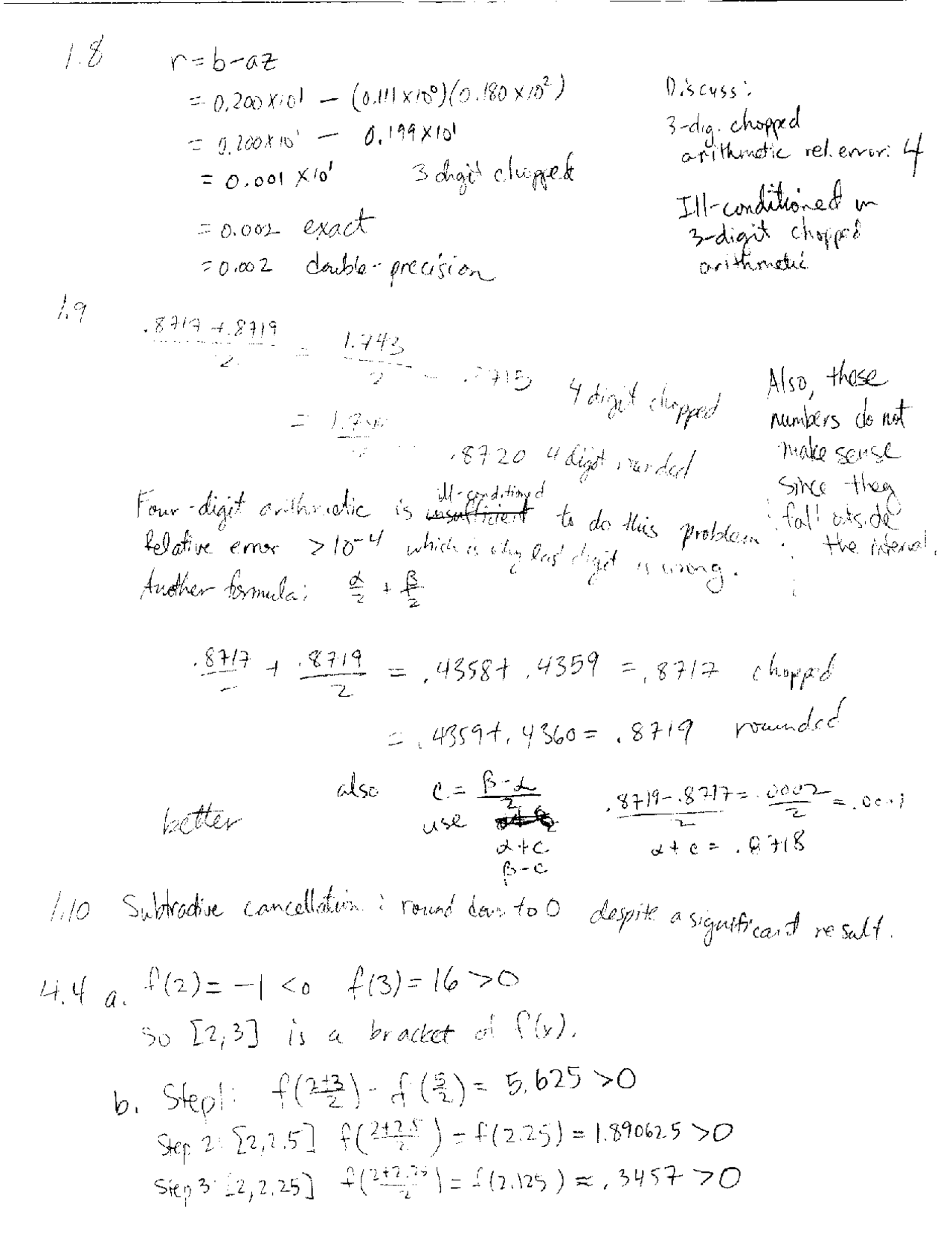 Resolution Of Assignment 3 On Numerical Analysis I Math 781 Docsity