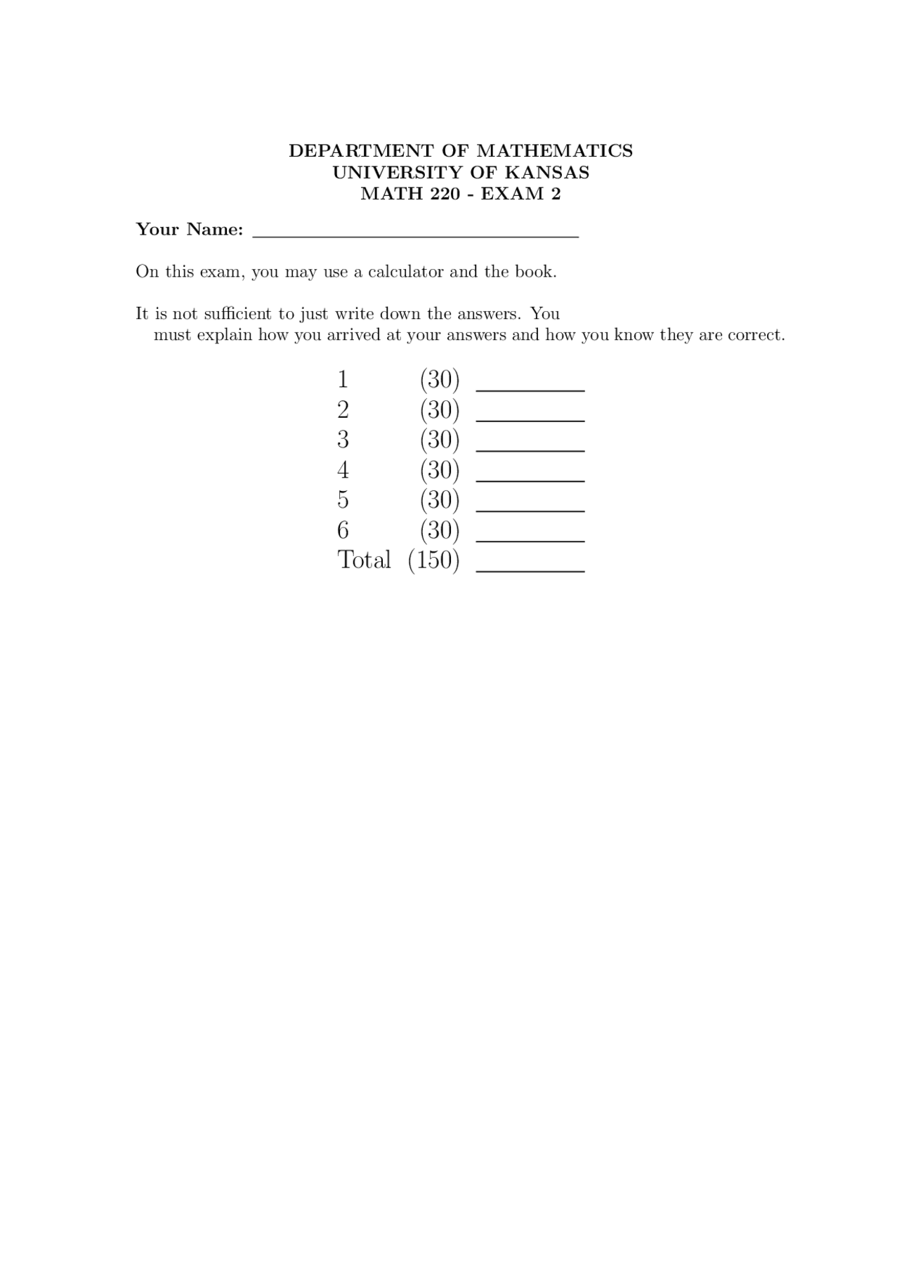 Exam 2 Questions Applied Differential Equations Math 220 Docsity