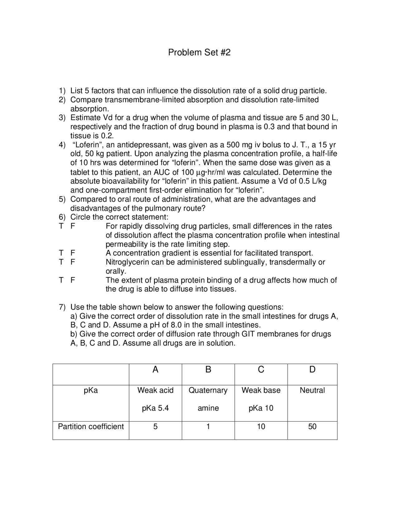 Problem Set 2 Dose Optimization I Pha 5127 Docsity