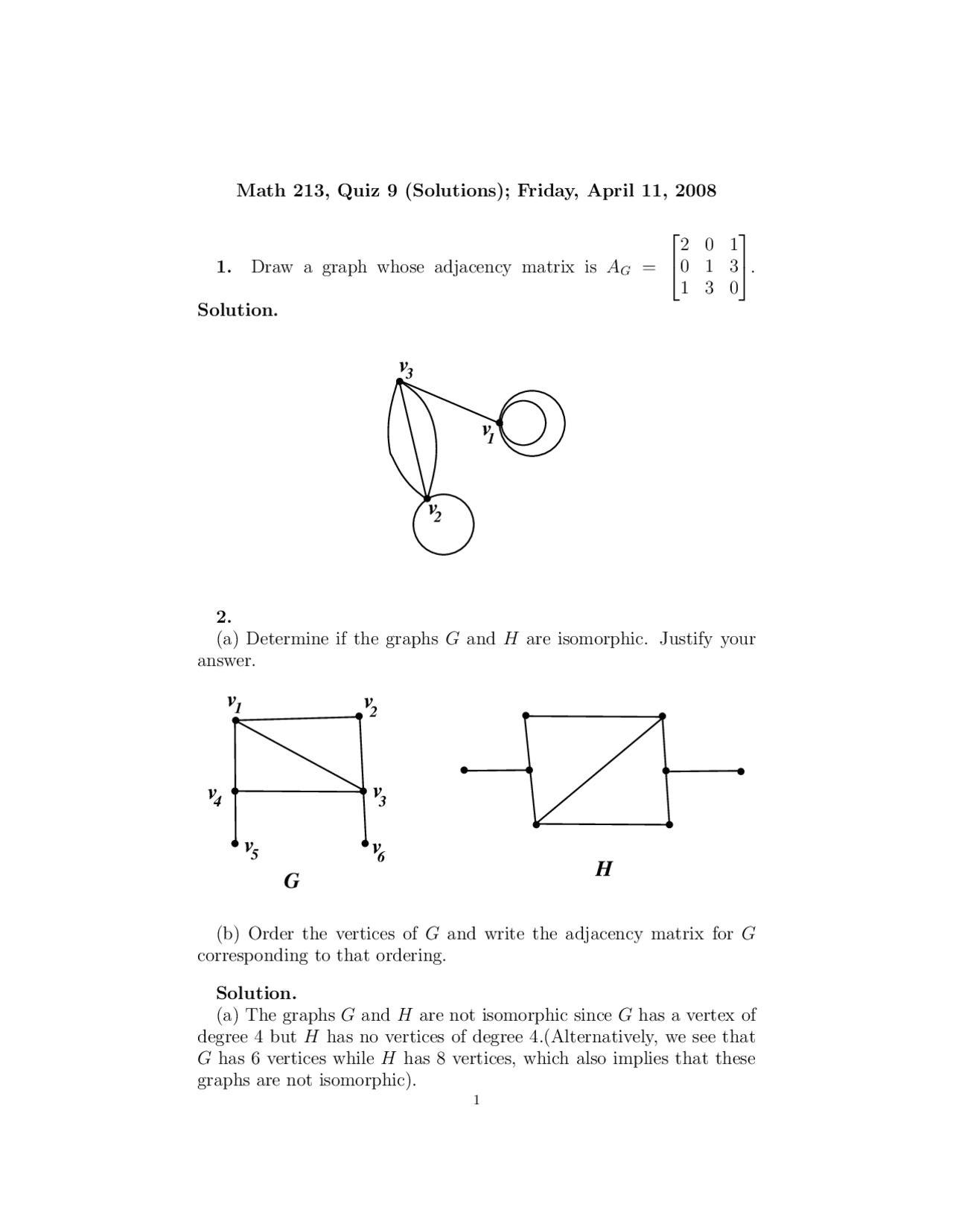 2 Questions With Solutions For Quiz 9 Basic Discrete Mathematics