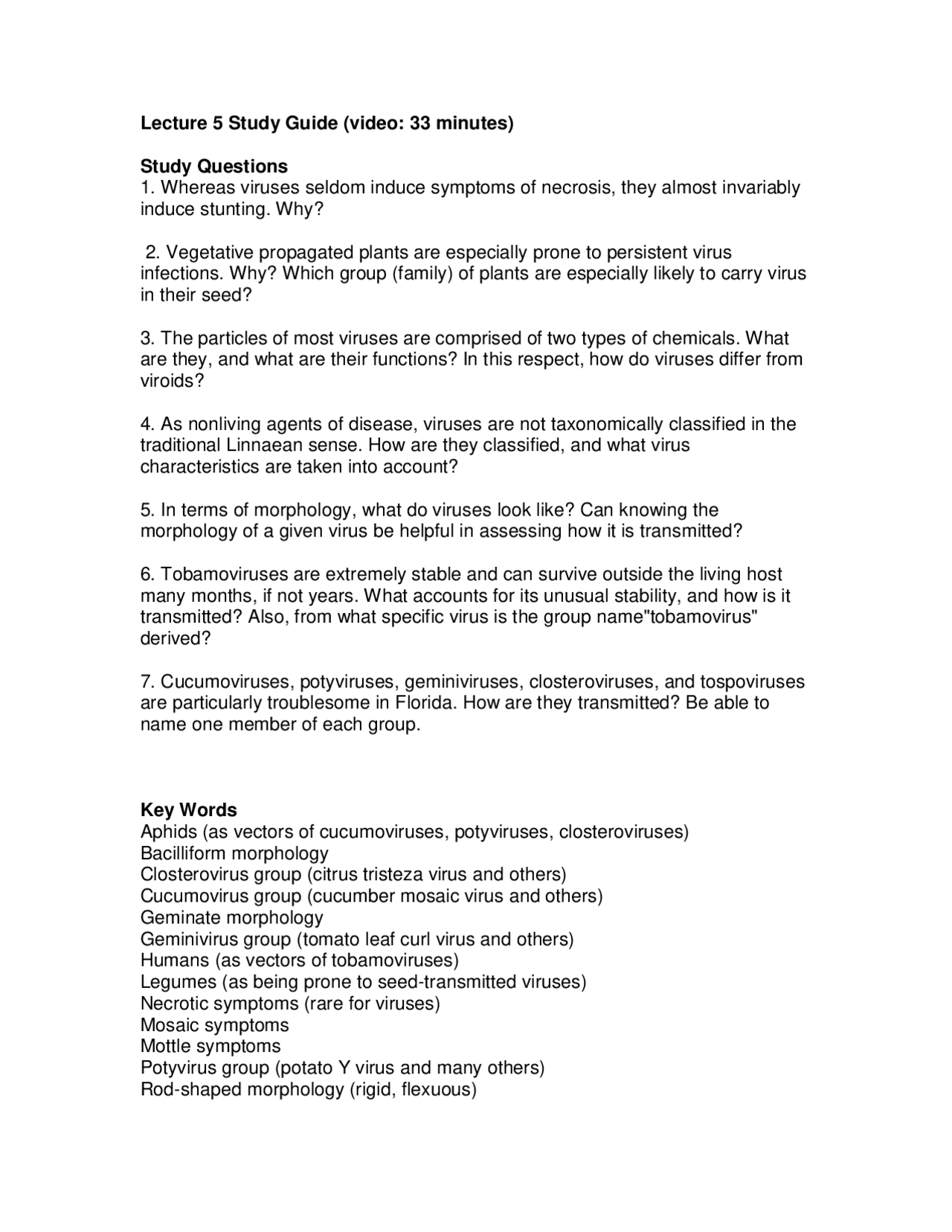 Virus Study Guide: Morphology, Transmission, and Characteristics ...