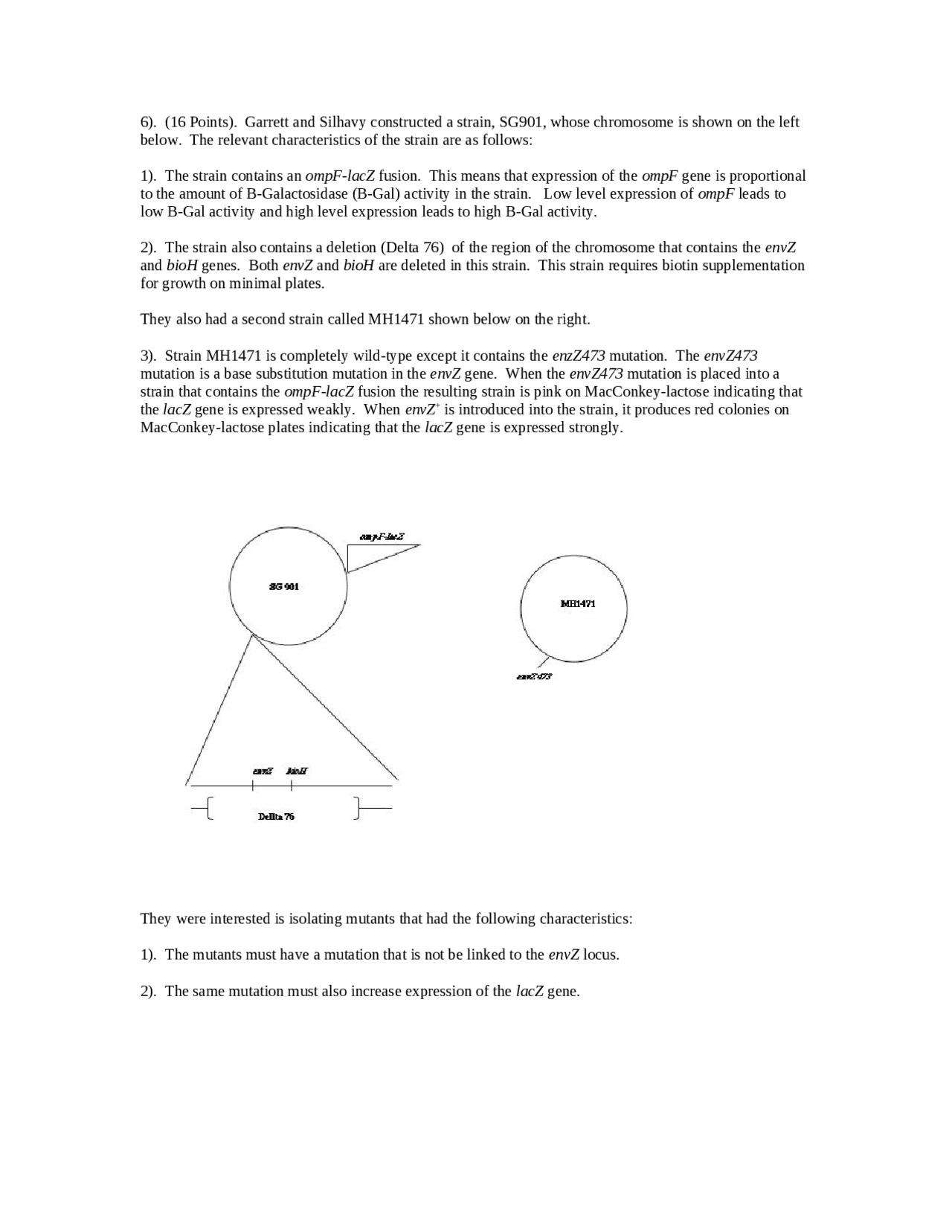 Exam 2 Questions For Microbial Genetics Mcb 421 Docsity