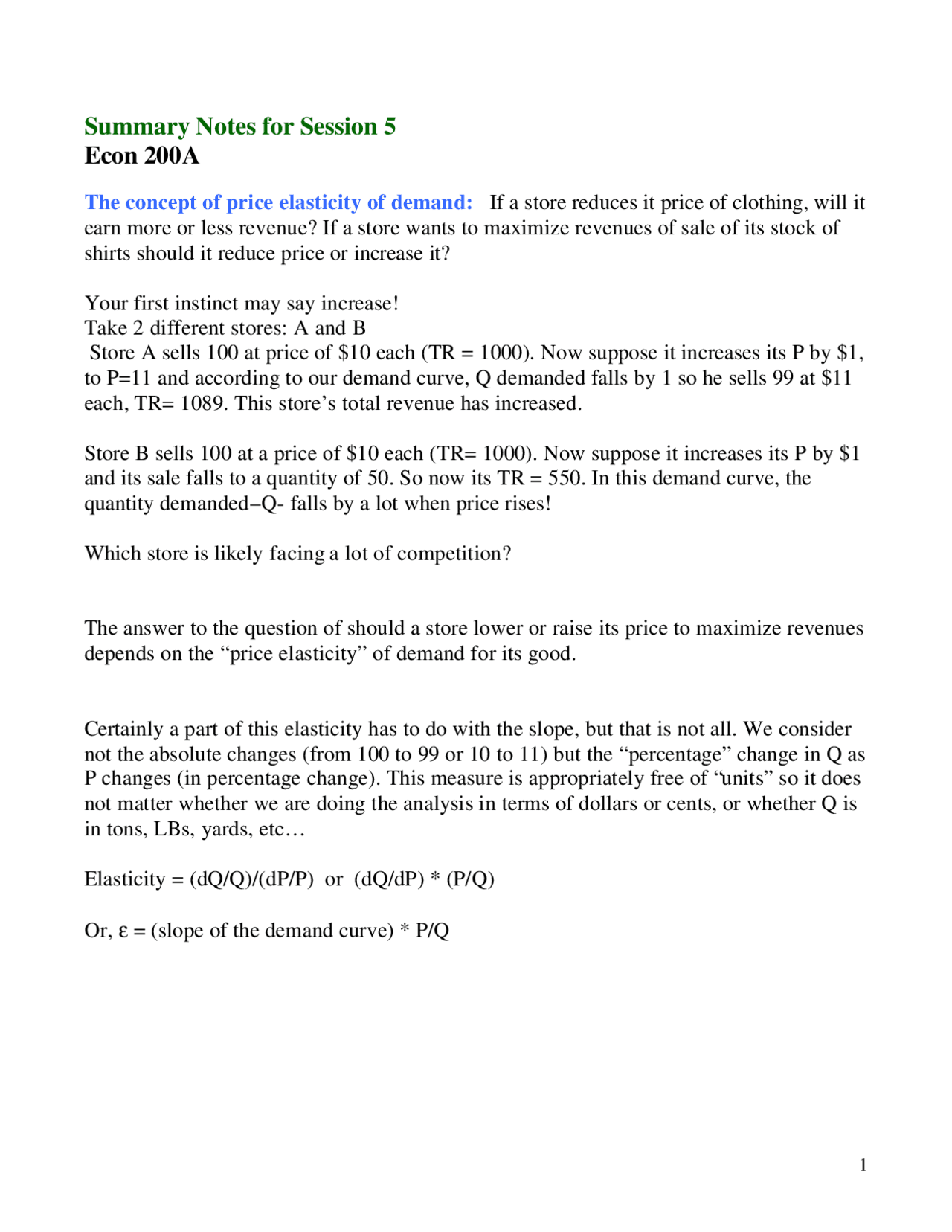 Review Sheet For Introduction To Microeconomics Econ 200 Docsity