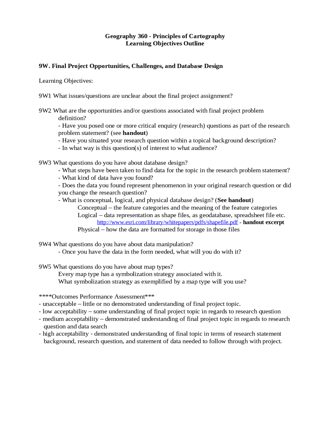 Learning Objectives Outline Principles Of Cartography Geog 360