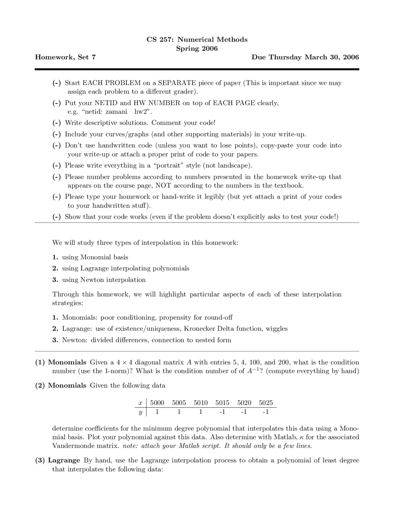 10 Solved Problems On Polynomial In Numerical Methods Assignment 7