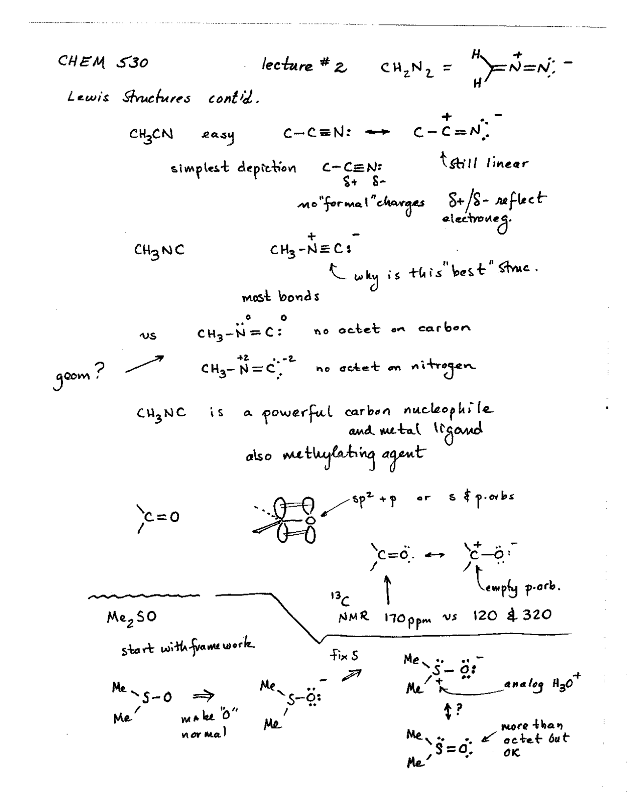 Handout Notes - Lewis Structures - Advanced Organic Chemistry | CHEM ...