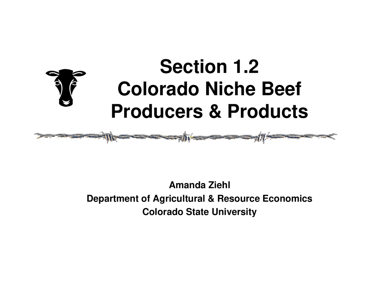 Notes On Colorado Niche Beef Producers And Products Cr Conrg Docsity