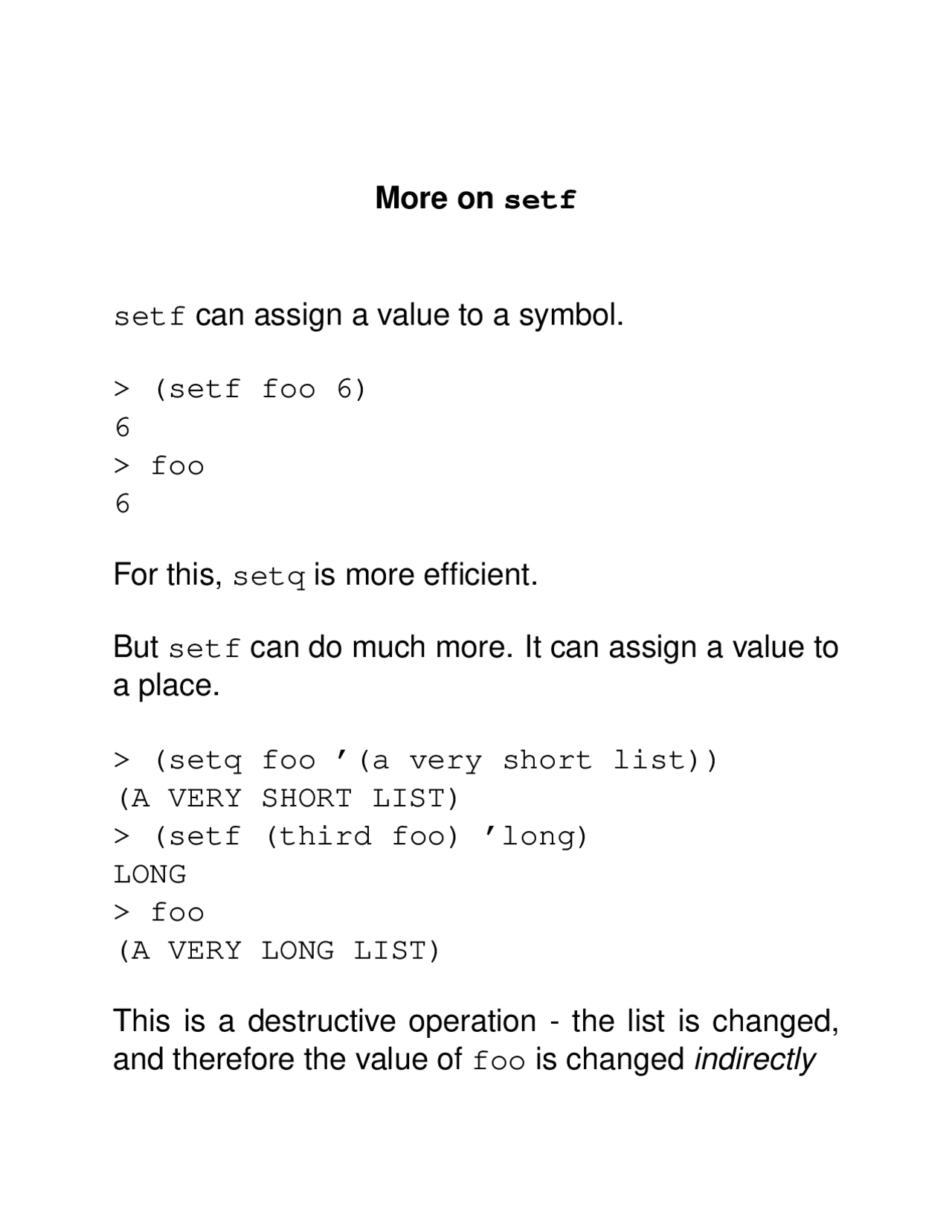 Lecture Notes On More On Setf Life And Death Computing Mebi 531