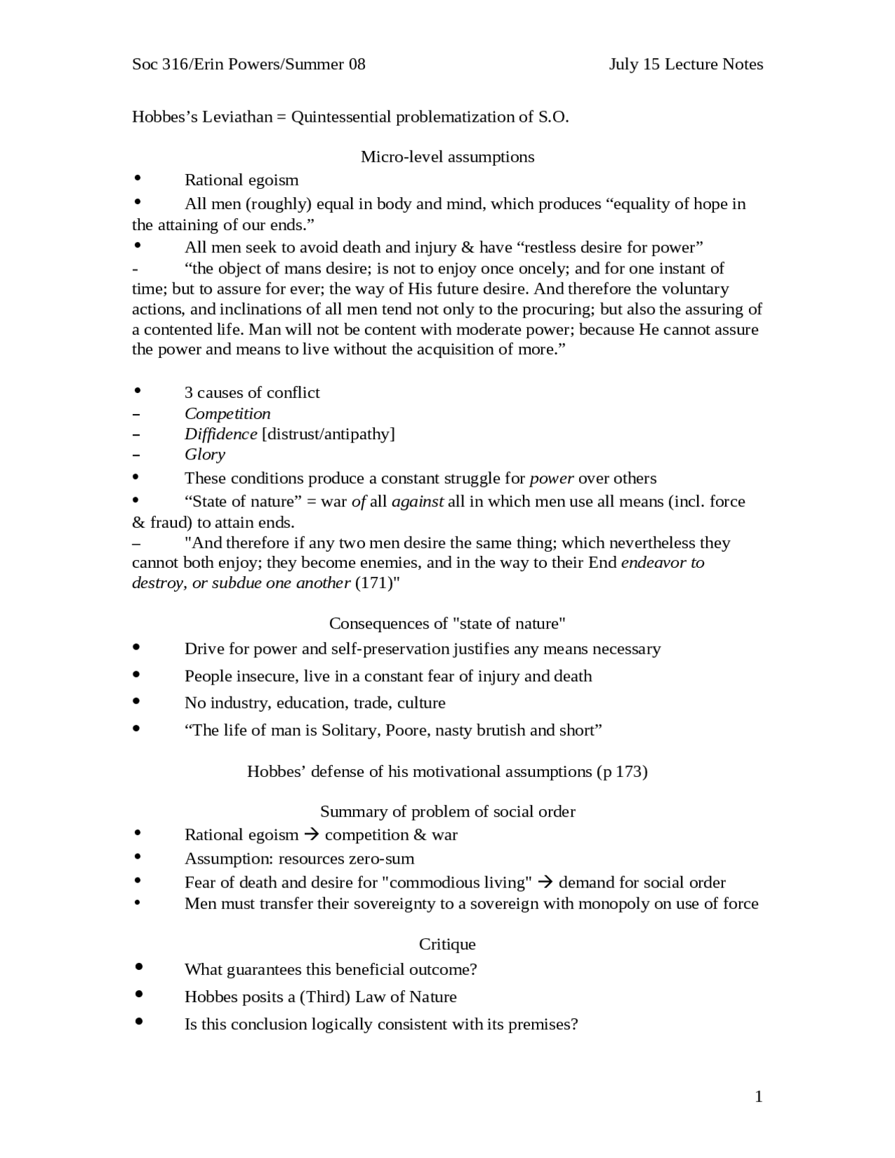 Notes For Exam Review Sociological Theory Soc 316 Docsity