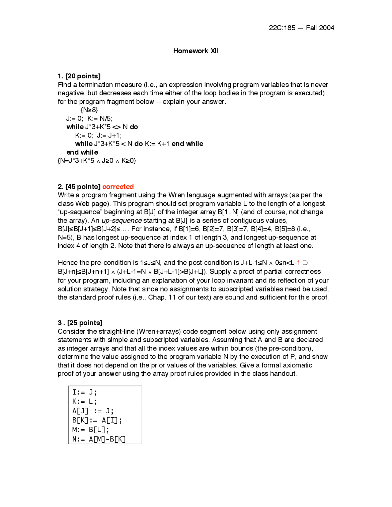 Homework Xii On Programming Language Concepts 22c 185 Docsity