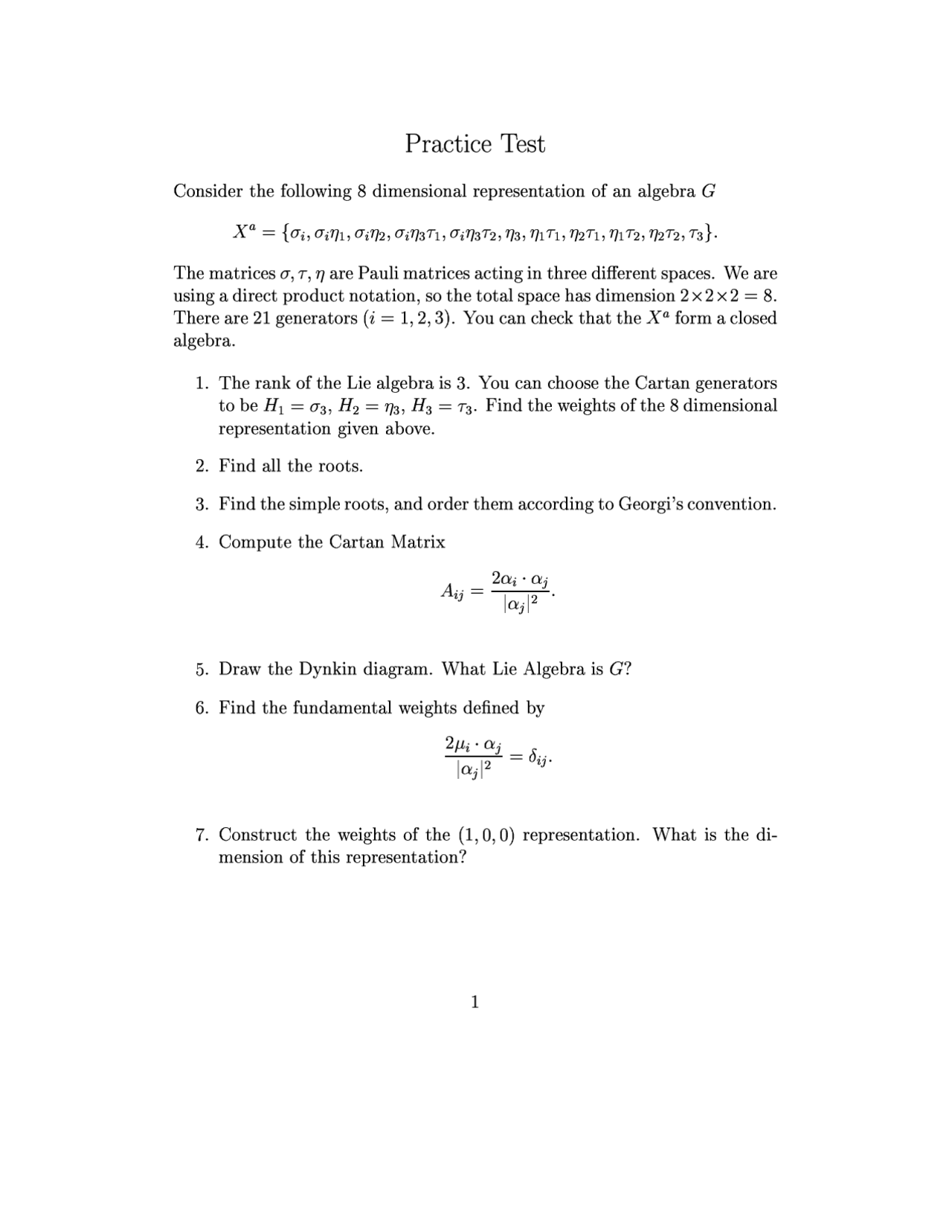 7 Questions For Practice Test Special Topics In Physics Py 810