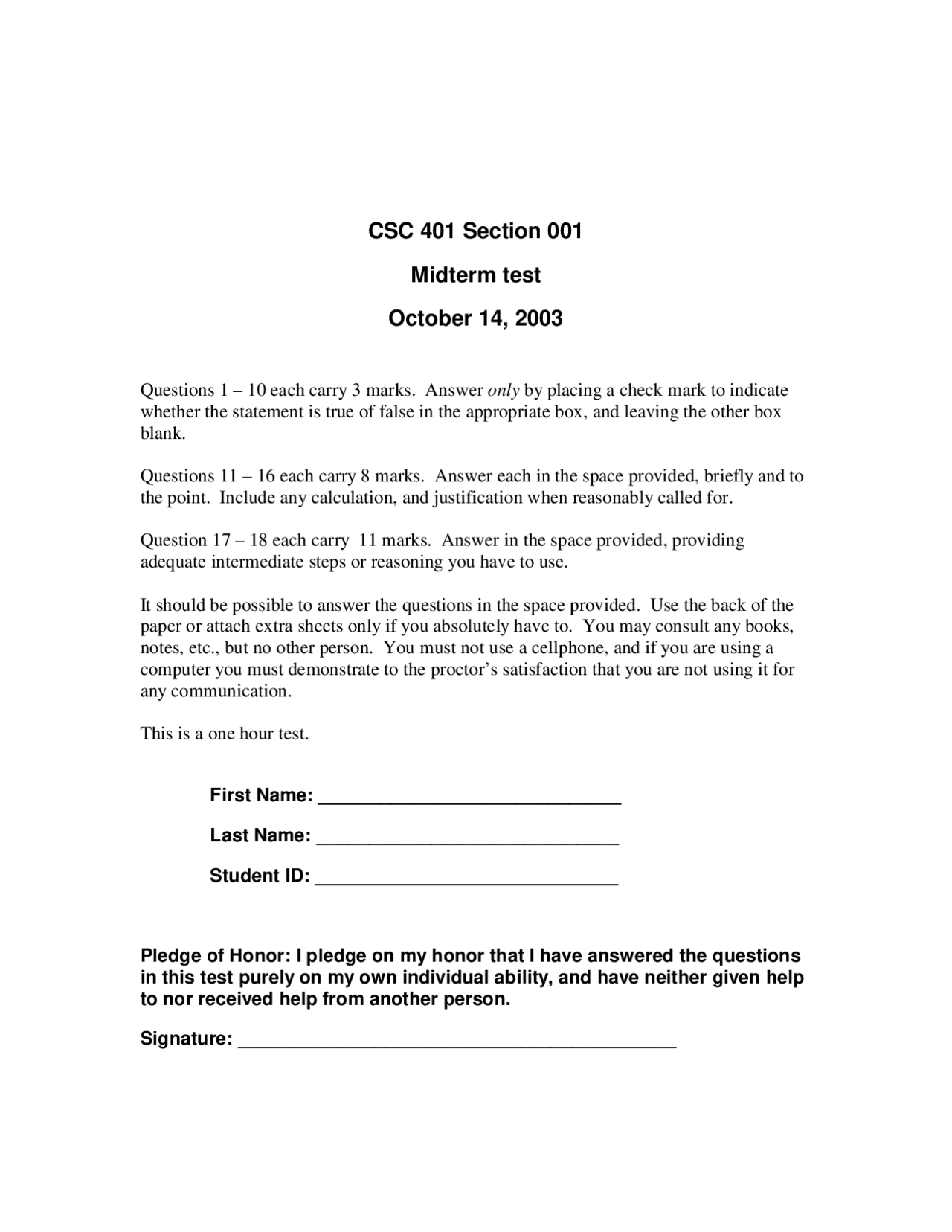 Data And Computer Communications Networks Midterm Exam Csc 401 Docsity