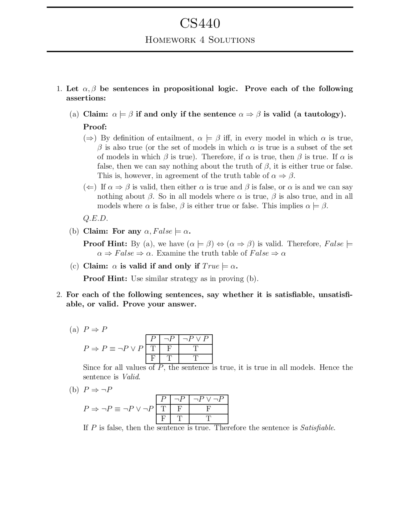 Homework 4 With Solution Introduction To Artificial Intelligence Cs 440 Docsity