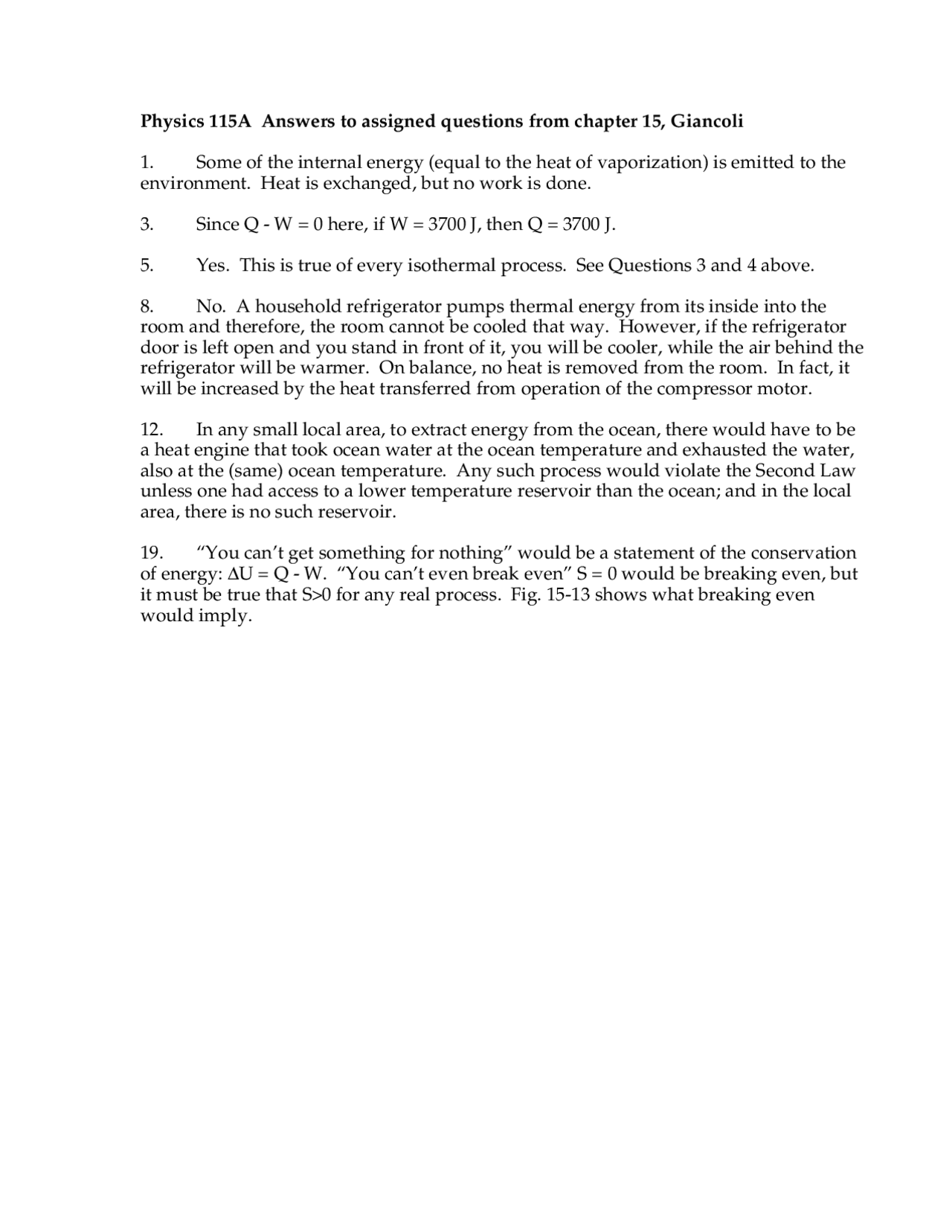 Study Questions for Exam - General Physics | PHYS 115 | Assignments Physics | Docsity