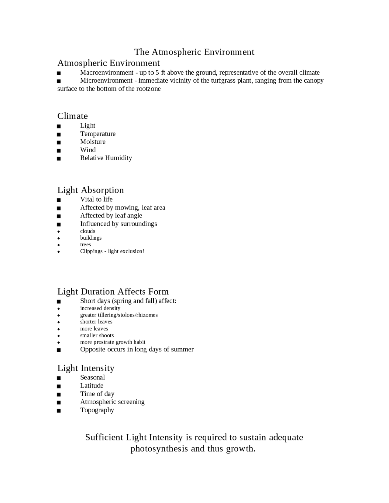 The Atmospheric Environment Lecture Notes Cs 200 Docsity