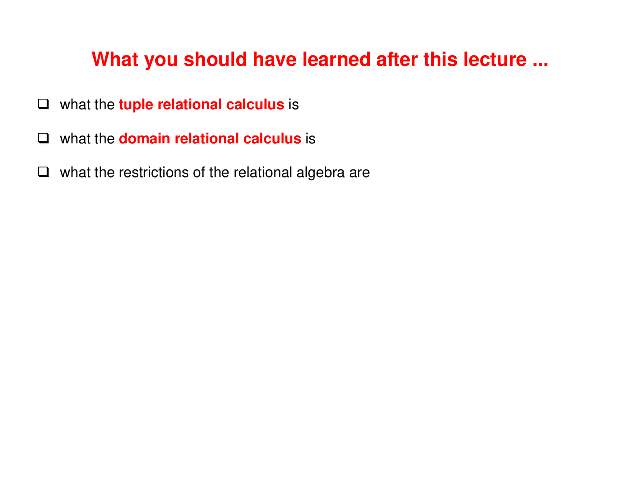 Relational Calculus Tuple And Domain Based Queries Prof Markus Paul