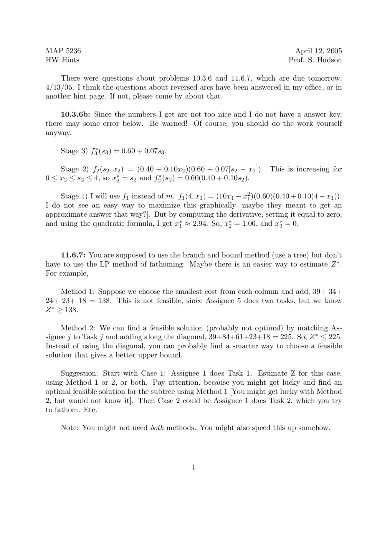 Assignment Mathematics Operations Research Map 5236 Docsity